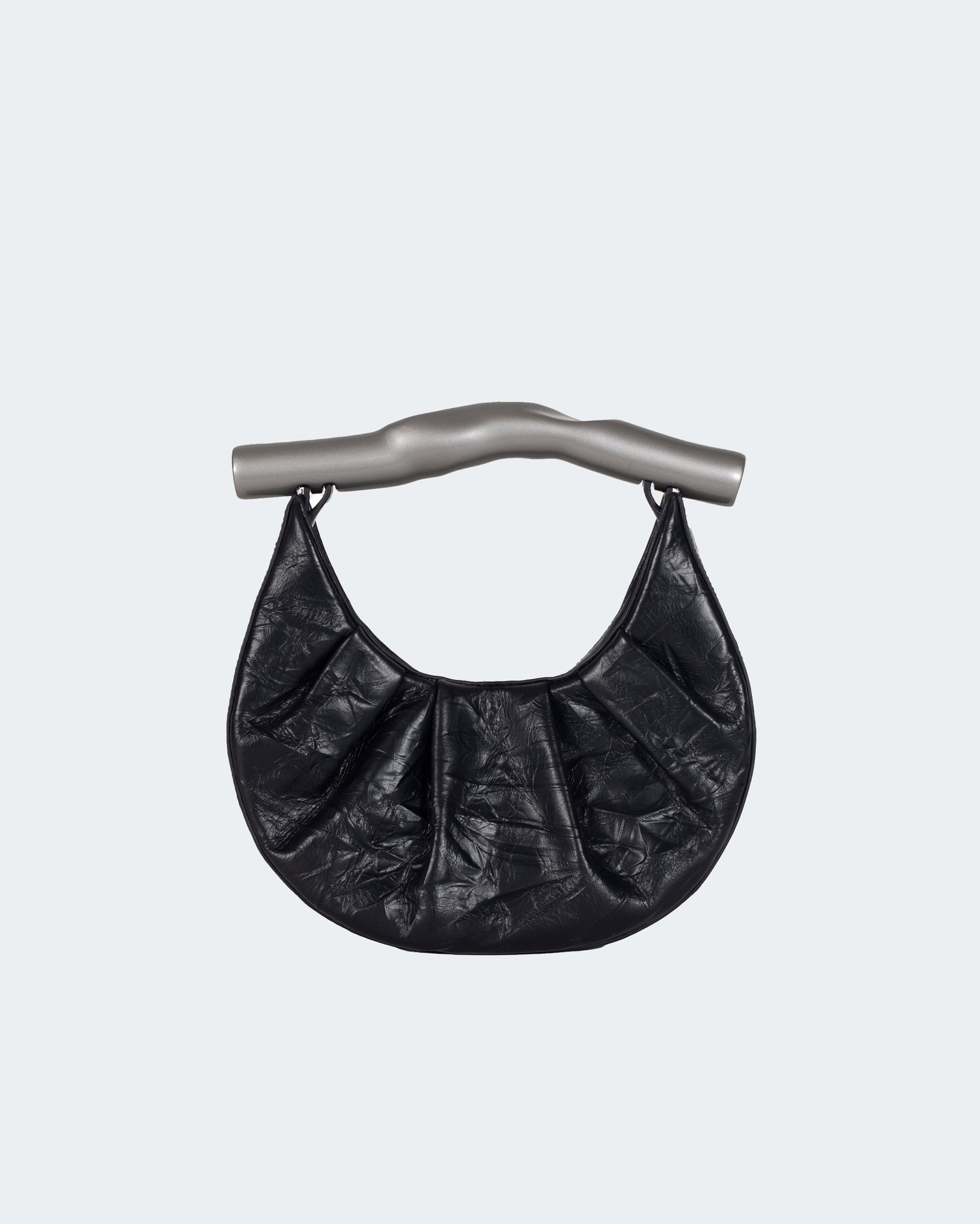 Leather Smashed Handle Hobo – Puppets and Puppets